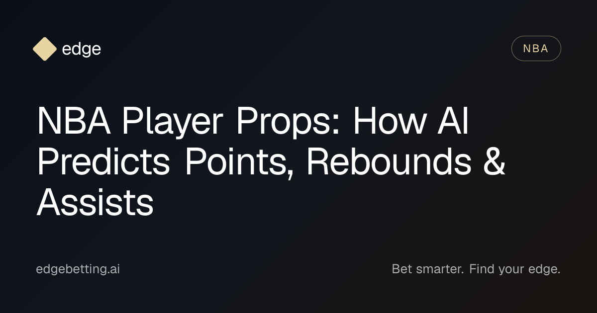 NBA Player Props: How AI Predicts Points, Rebounds & Assists | Edge